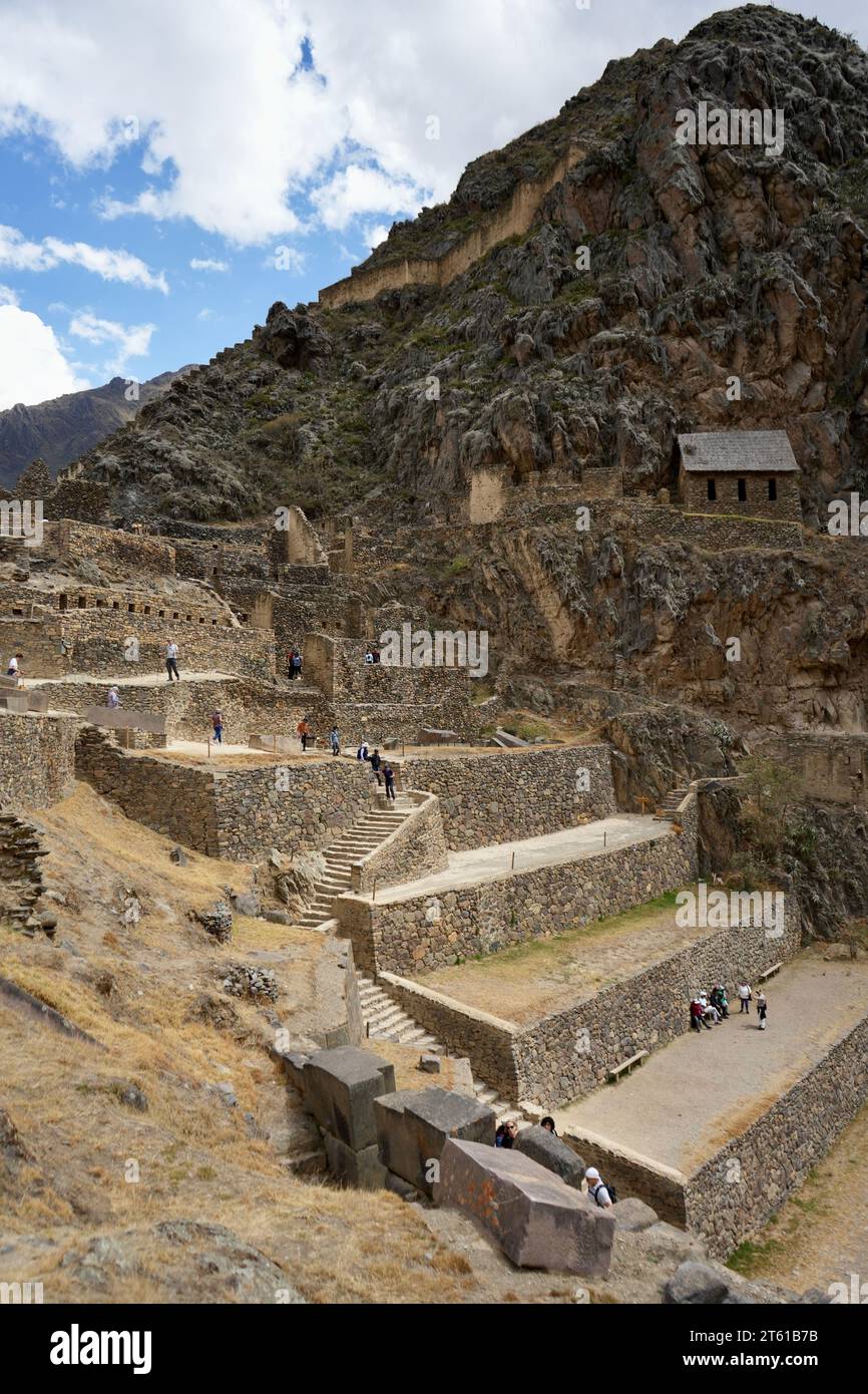 The Ollantaytambo Sanctuary, historical Inca site. During the Inca ...