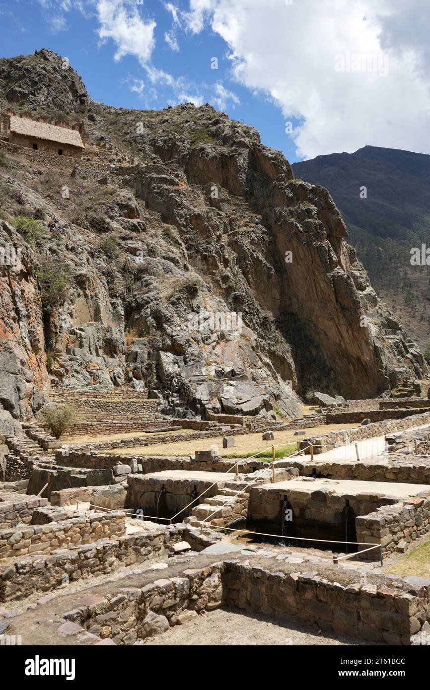 The Ollantaytambo Sanctuary, historical Inca site. During the Inca ...