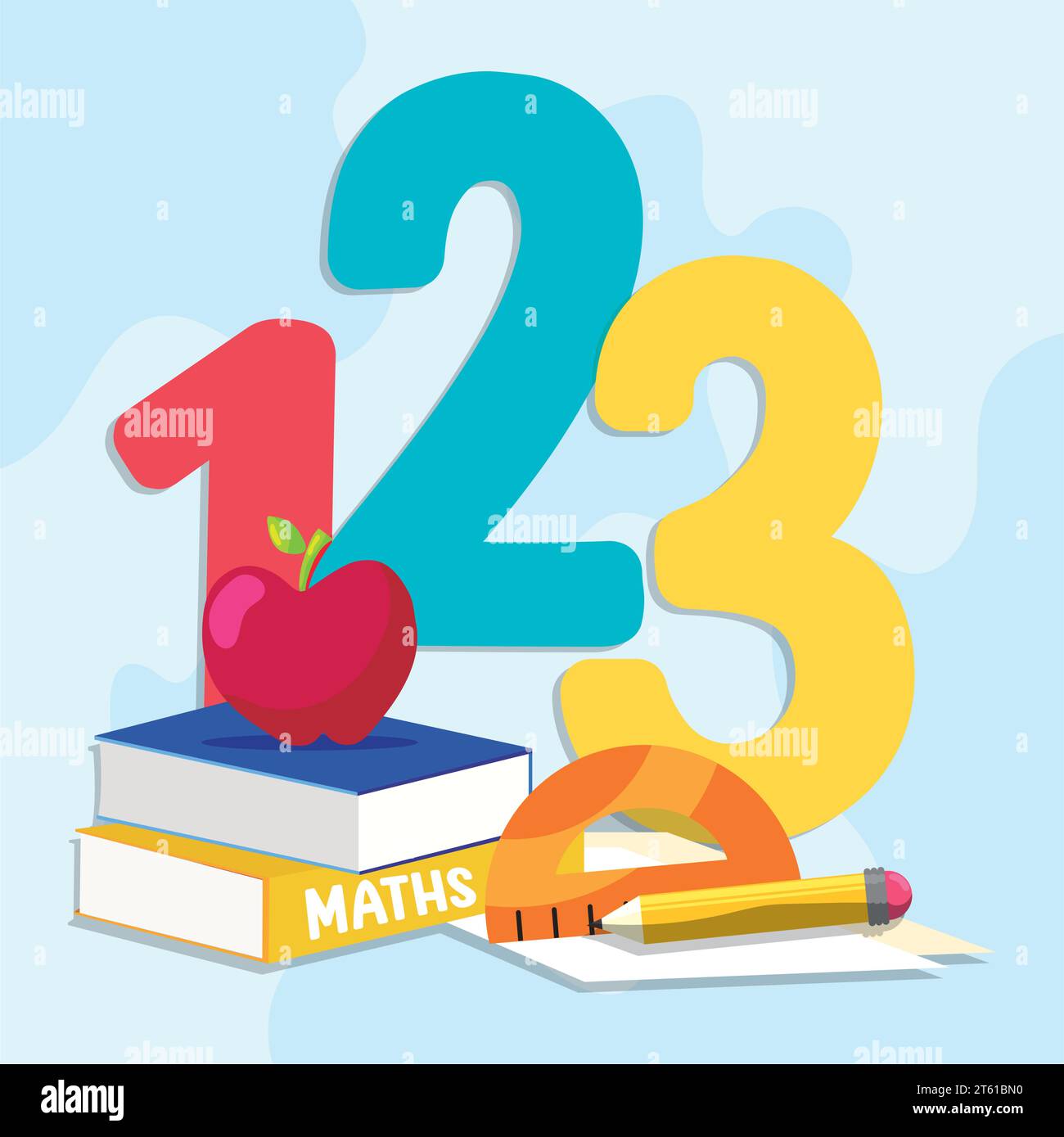 Cartoon math class concept background Vector Stock Vector Image & Art ...