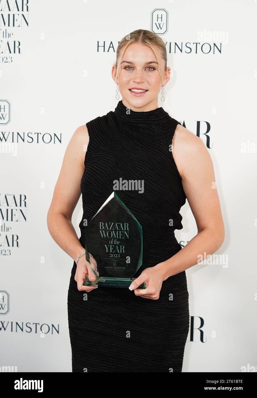 Alessia Russo with her Sportsperson of the year Award at the Harper's ...