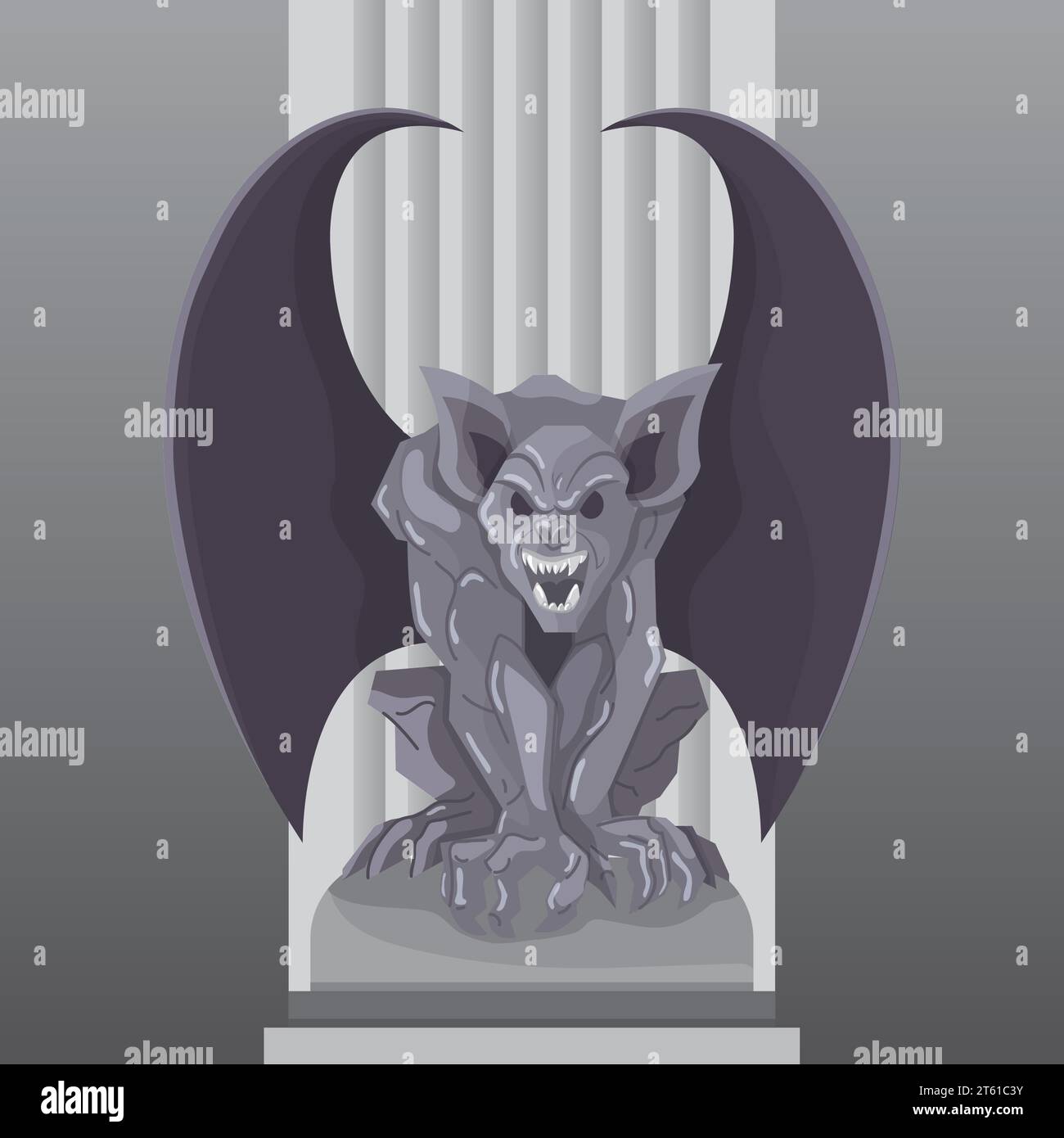Scary gargoyle Stock Vector Images - Alamy
