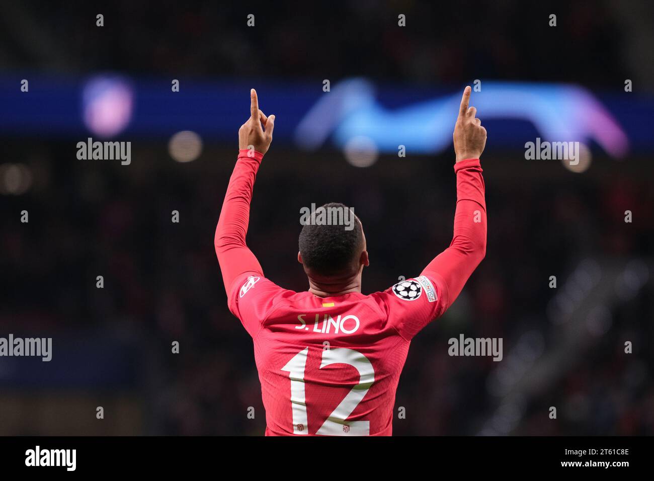 Samuel Lino of Atletico Madrid during the UEFA Champions League match ...