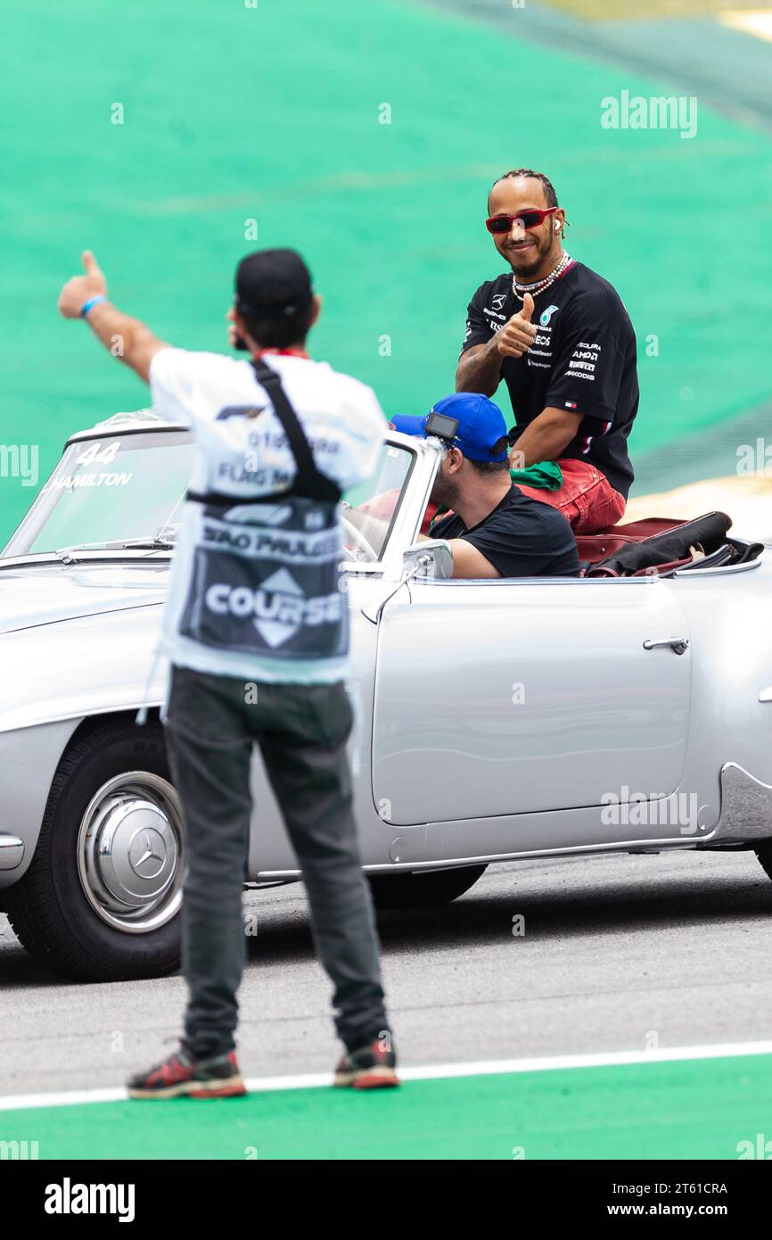 LEWIS HAMILTON of MERCEDES-AMG PETRONAS F1 TEAM greeting FANS at the DRIVER’S PARADE on the ...