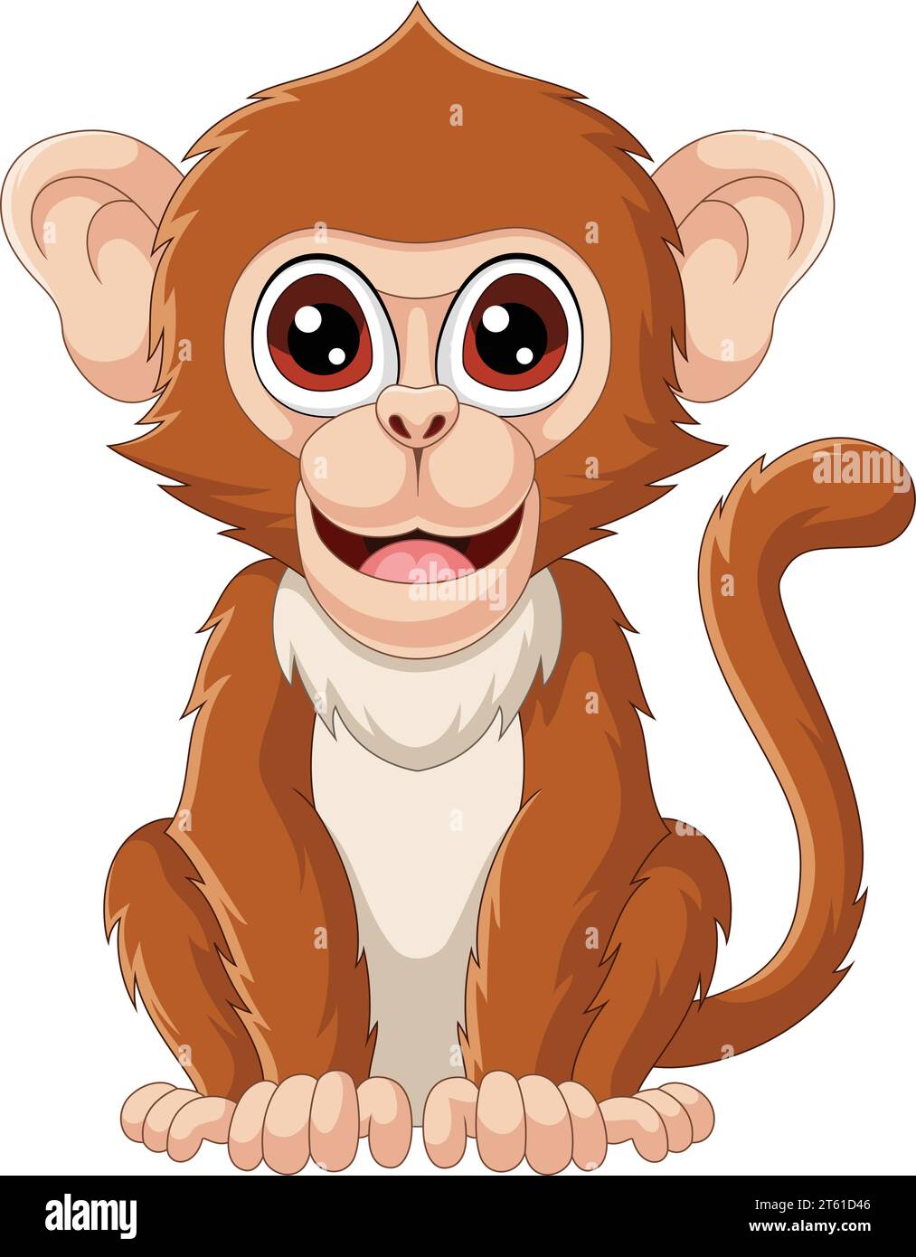 Cute Macaca cartoon on white background Stock Vector Image & Art - Alamy