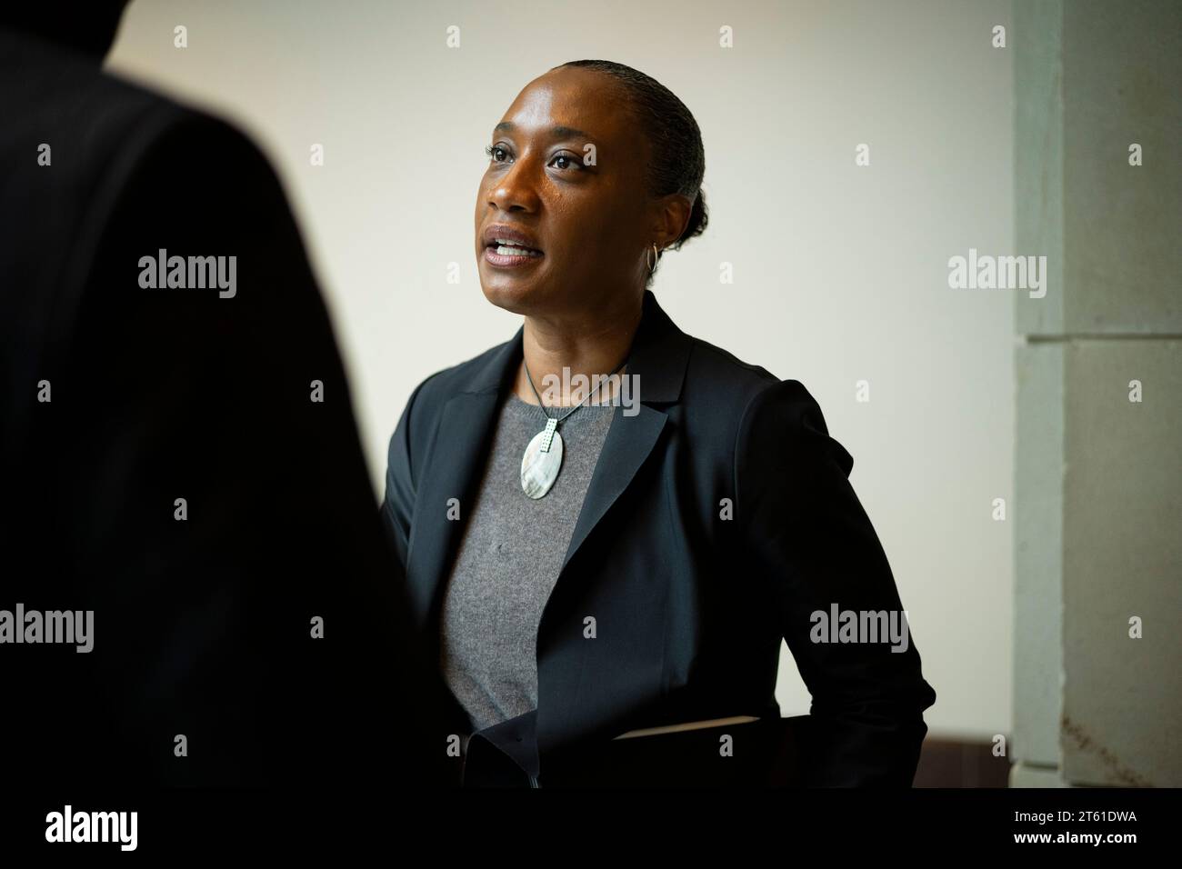 Washington, USA. 07th Nov, 2023. Senator Laphonza Butler (D-CA) speaks ...