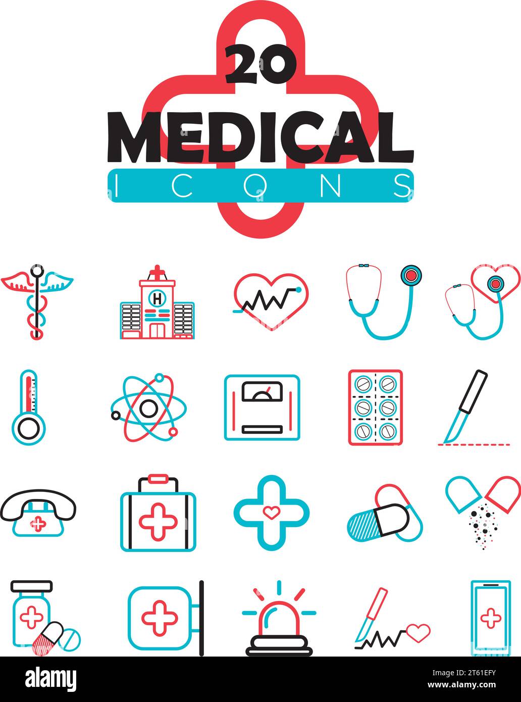 Set of medical icons Outline style Vector Stock Vector Image & Art - Alamy
