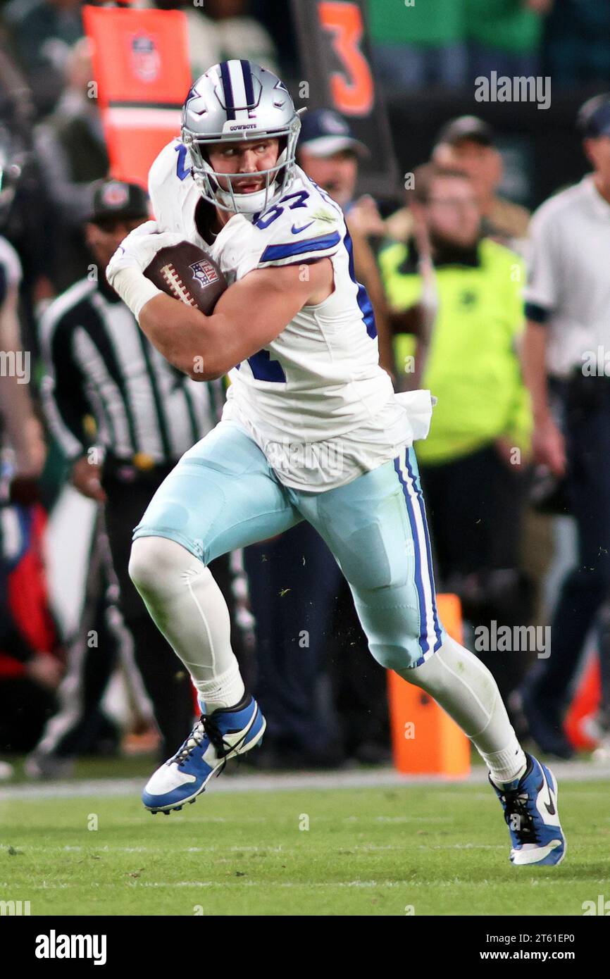 Dallas Cowboys tight end Jake Ferguson (87) runs during an NFL football ...
