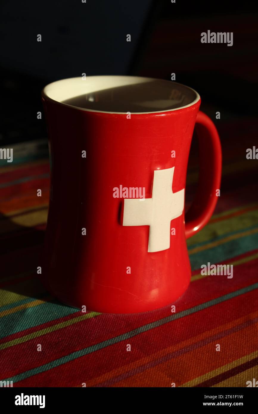 Swiss white cross hi-res stock photography and images - Alamy