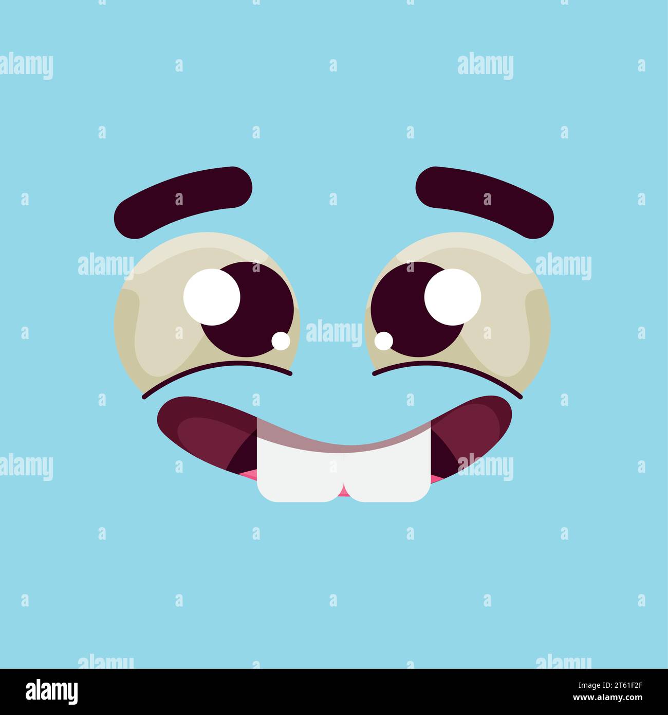 Isolated cute happy facial expression Vector Stock Vector Image & Art ...