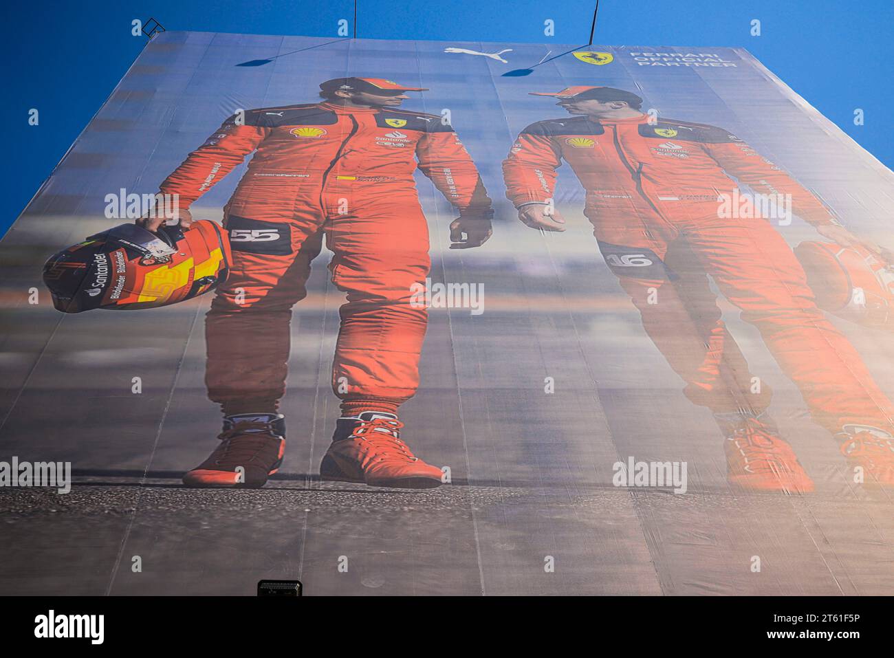 Carlos Sainz JR. and Charles Leclerc drivers of the Scuderia Ferrari of ...