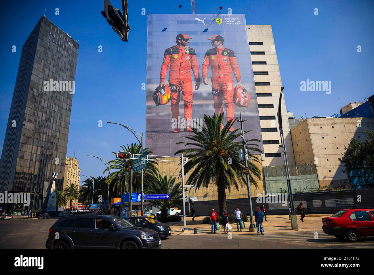 Carlos Sainz JR. and Charles Leclerc drivers of the Scuderia Ferrari of ...