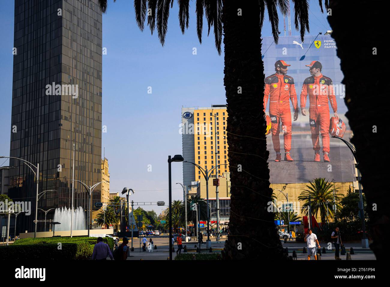 Carlos Sainz JR. and Charles Leclerc drivers of the Scuderia Ferrari of ...