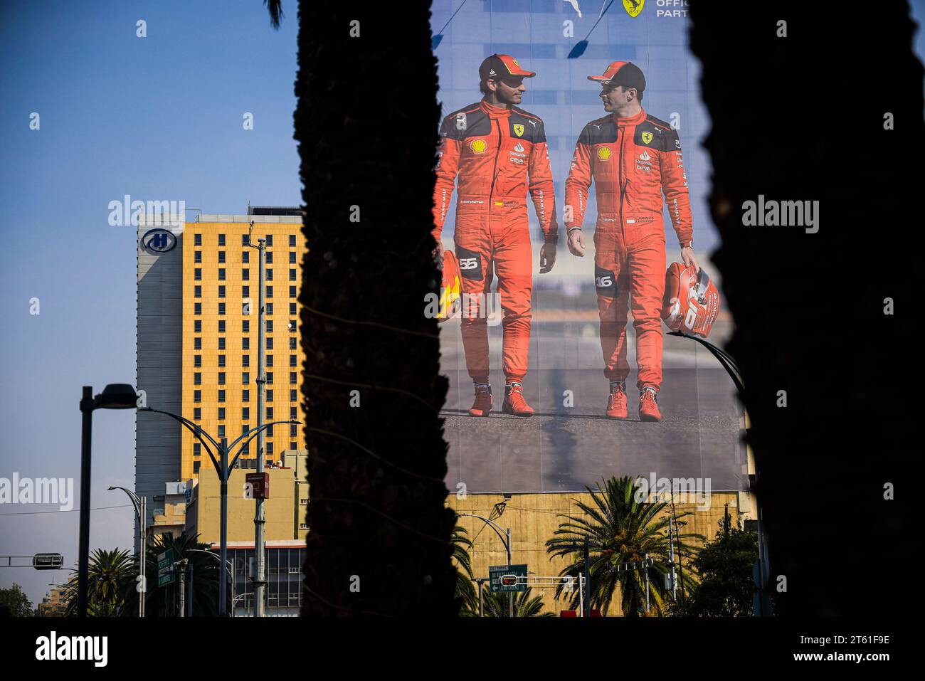Carlos Sainz JR. and Charles Leclerc drivers of the Scuderia Ferrari of ...
