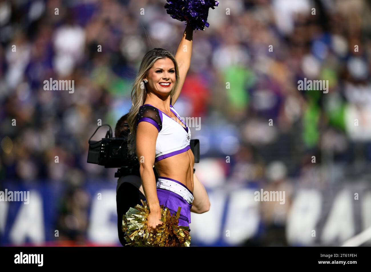 The Baltimore Ravens cheerleaders perform before an NFL football game ...