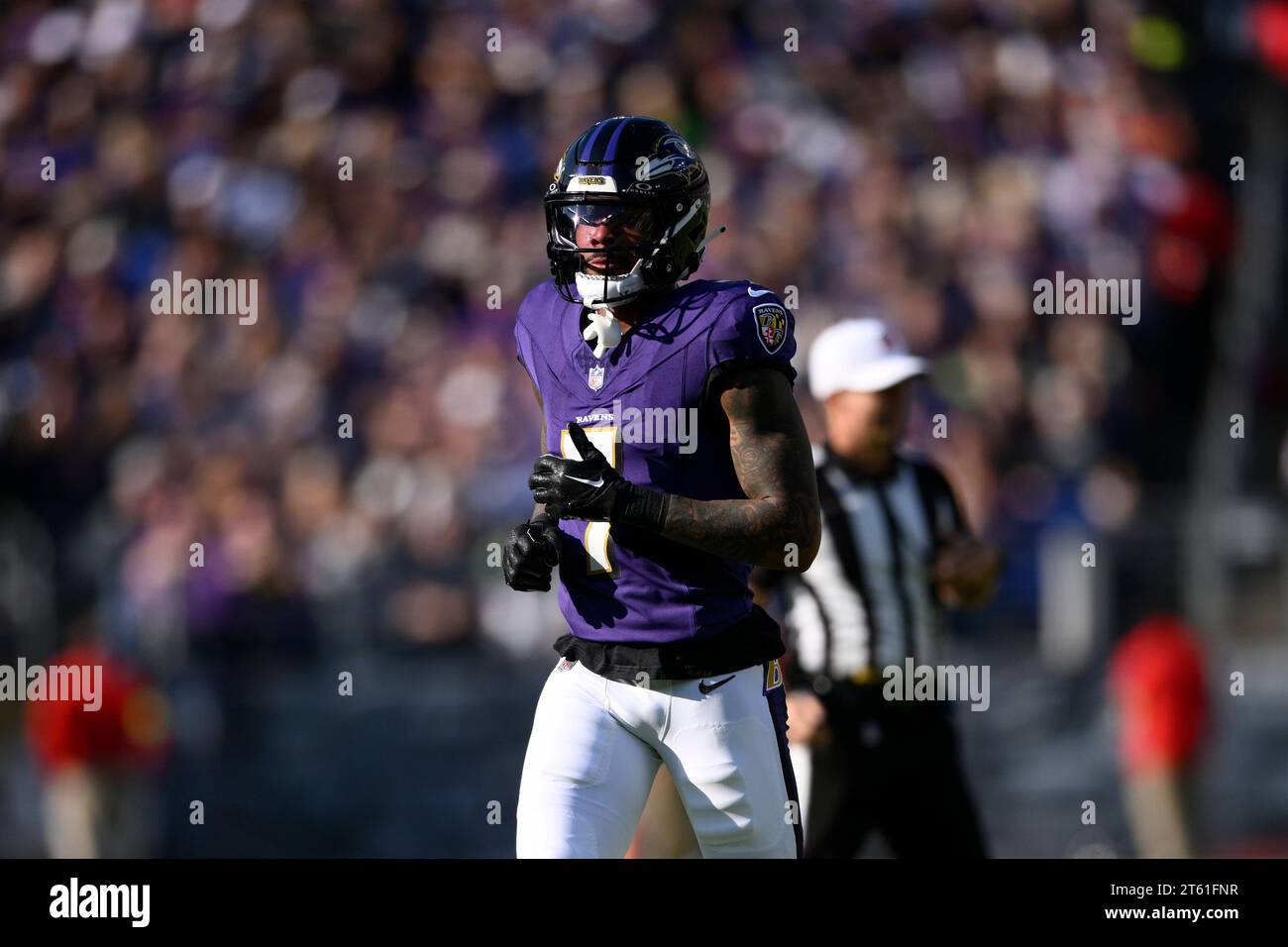 Baltimore Ravens wide receiver Rashod Bateman (7) in action during the ...