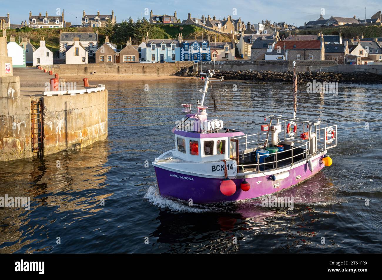 5 November 2023. Findochty Harbour,Moray,Scotland. This is the small ...