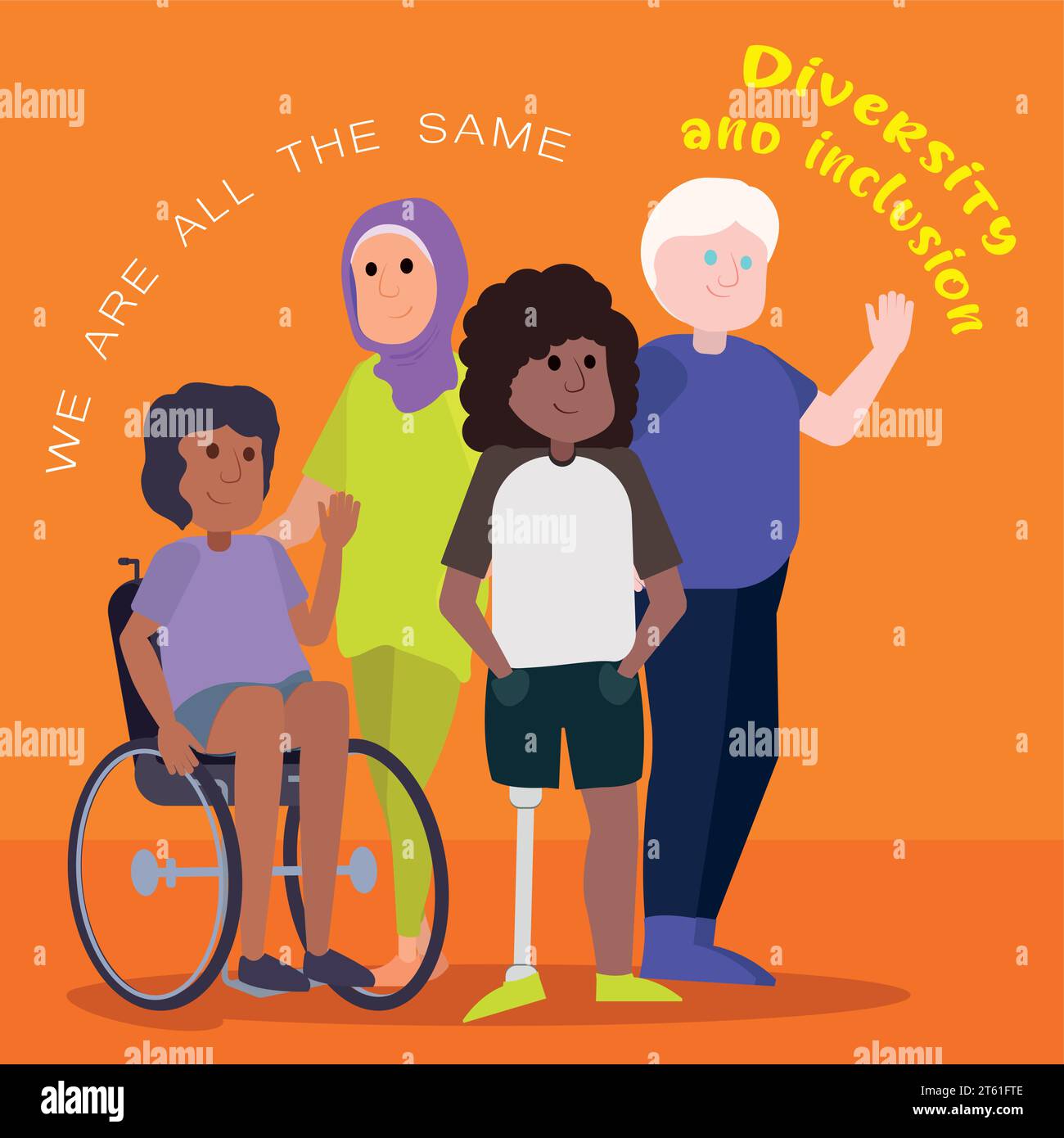 Diversity and inclusion background Vector Stock Vector Image & Art - Alamy