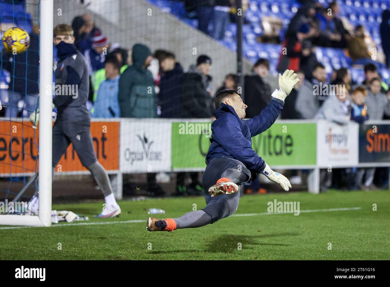 Shrewsbury, UK. 07th Nov, 2023. Bolton's goalkeeper, Nathan Baxter ...