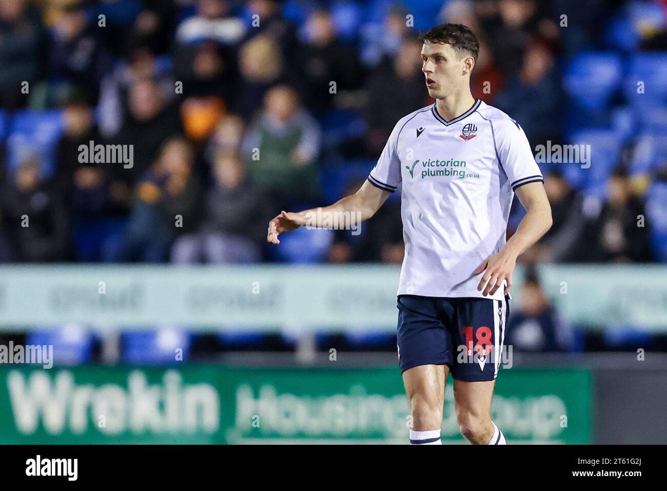 Shrewsbury, UK. 07th Nov, 2023. Bolton's Eoin Toal taken during the EFL ...