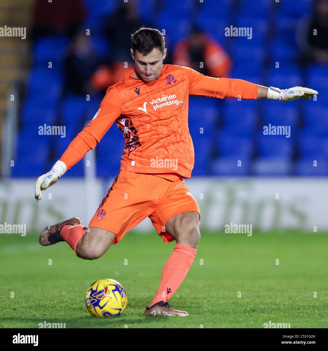 Shrewsbury, UK. 07th Nov, 2023. Bolton's goalkeeper, Nathan Baxter ...