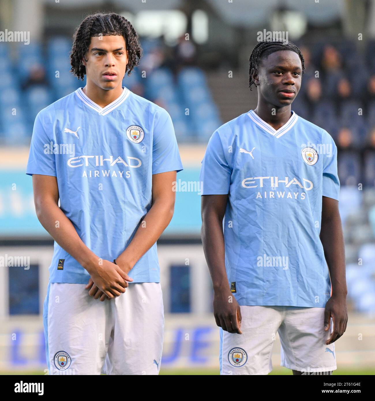 Manchester, UK. 7th November, 2023. Kane Taylor and Mahamadou Susoho of ...
