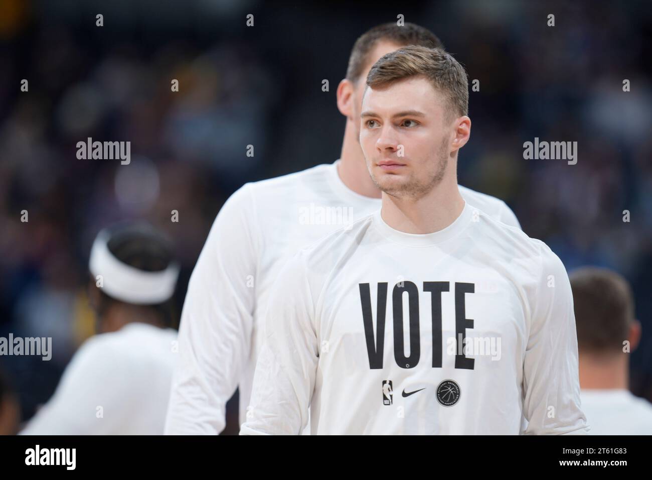 Denver Nuggets guard Christian Braun (0) in the first half of an NBA ...