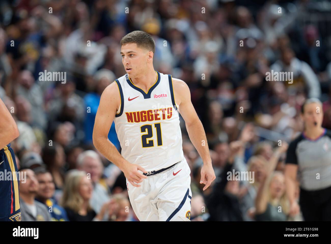 Denver Nuggets guard Collin Gillespie (21) in the second half of an NBA ...