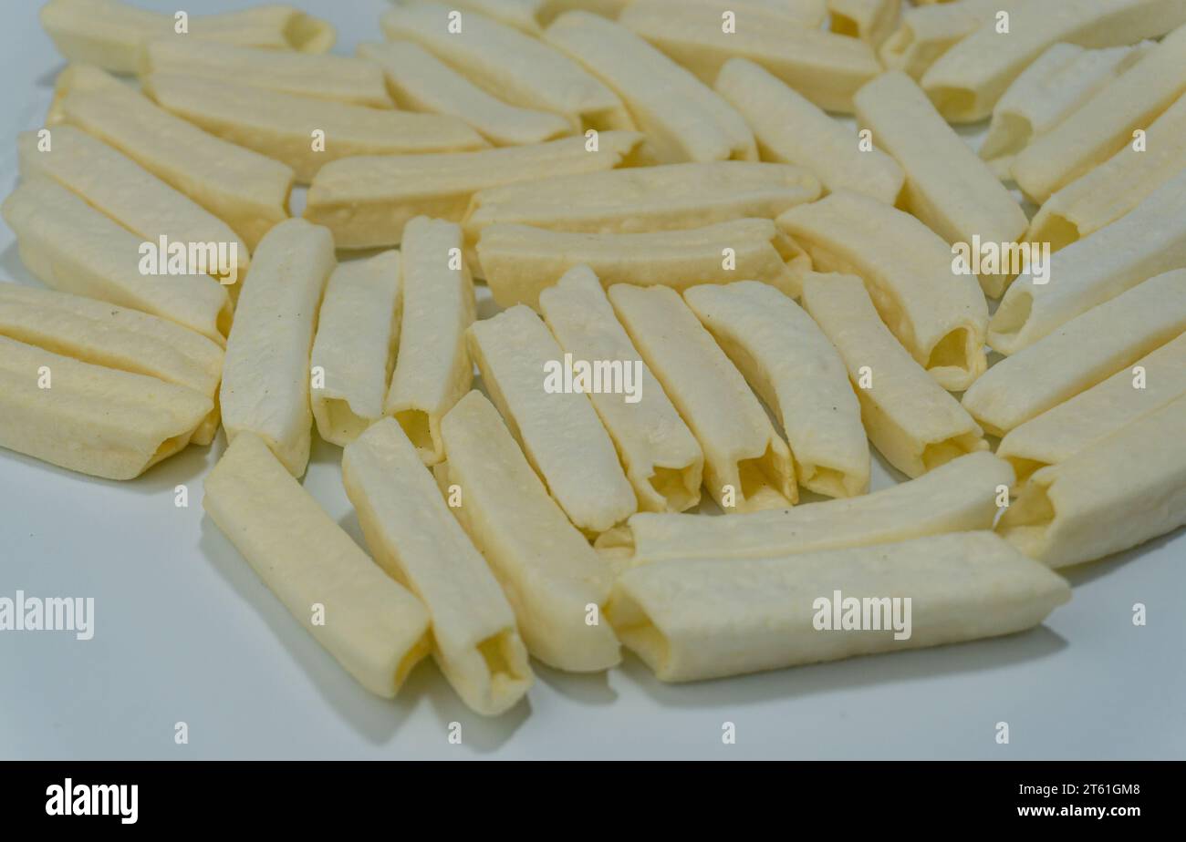 Snack French fries sticks isolated on white background Stock Photo - Alamy