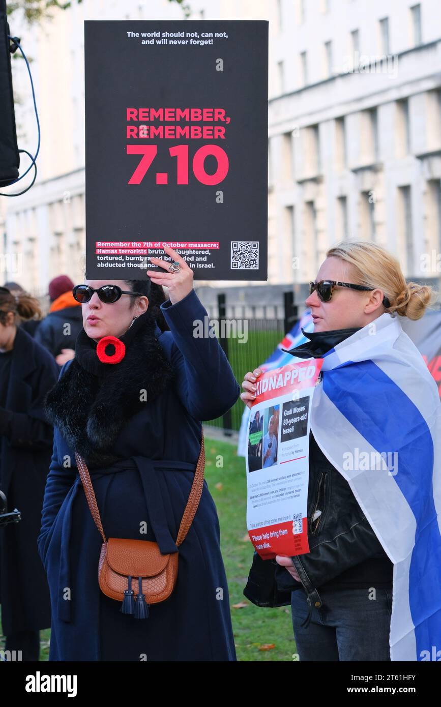 London, UK. British-Israelis mark one month since the multi-frontal ...