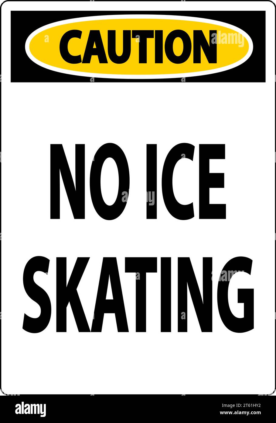 Caution Sign No Ice Skating Stock Vector Image & Art - Alamy