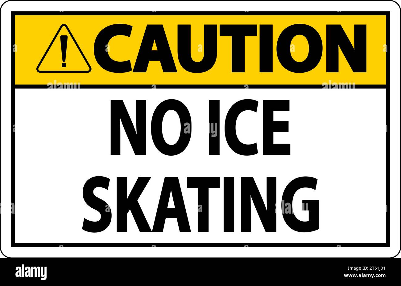 Caution Sign No Ice Skating Stock Vector Image & Art - Alamy