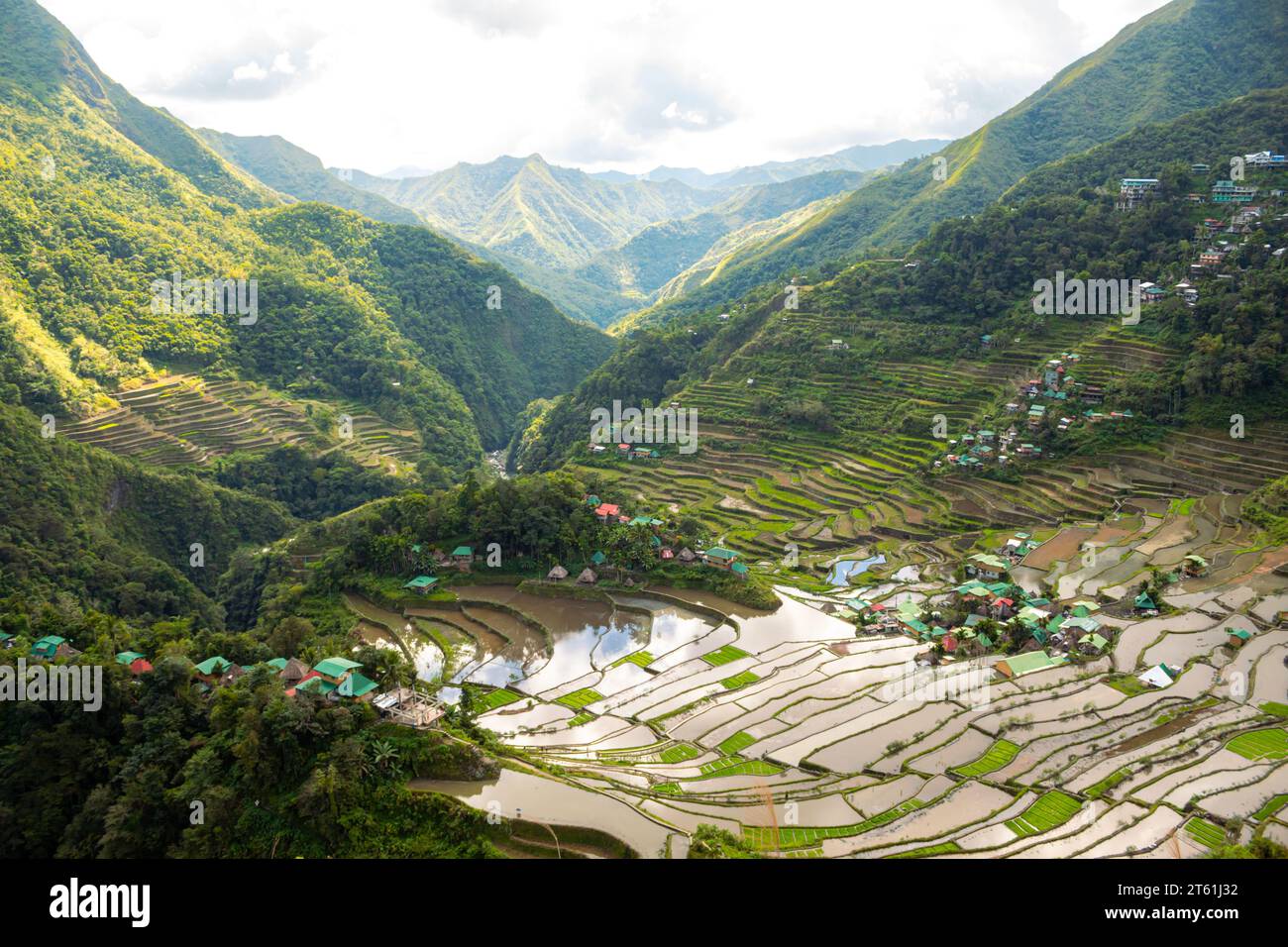 Batad rice terraces in Ifugao, Banaue, Philippines. Batad is a village ...