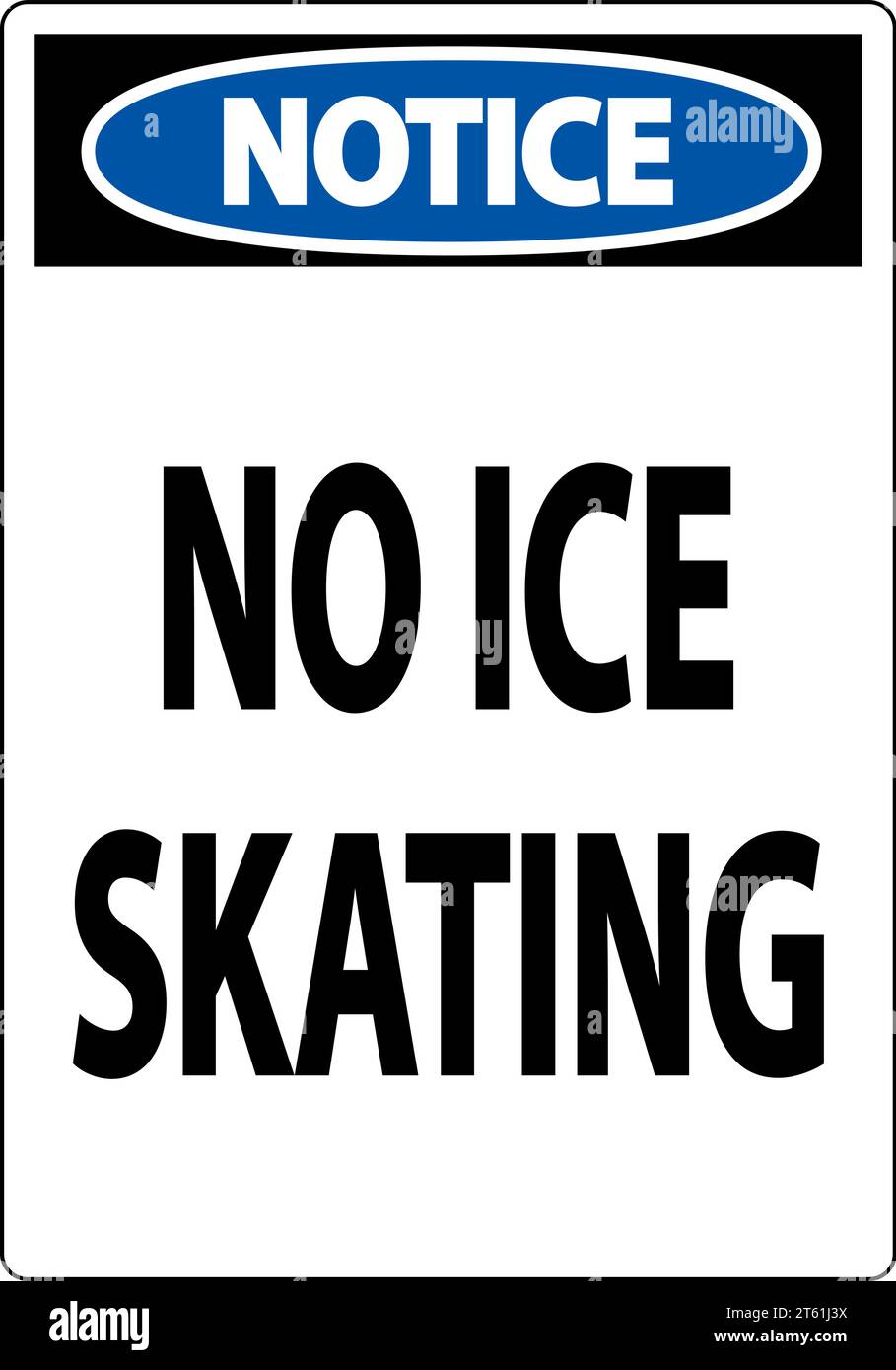 Notice Sign No Ice Skating Stock Vector Image & Art - Alamy