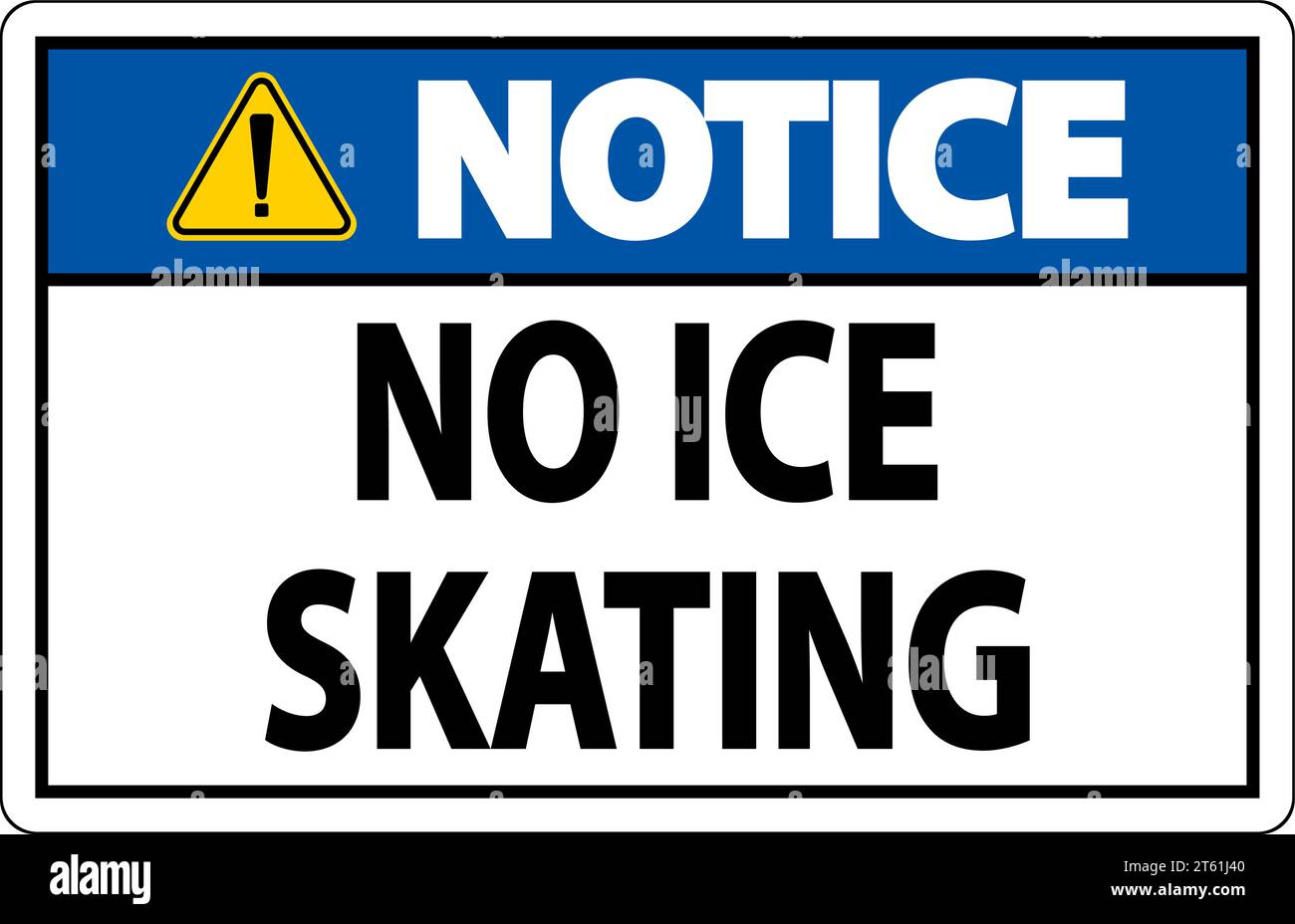 Notice Sign No Ice Skating Stock Vector Image & Art - Alamy