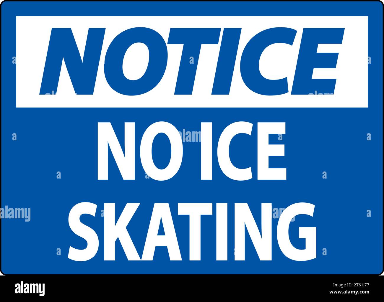 Notice Sign No Ice Skating Stock Vector Image & Art - Alamy