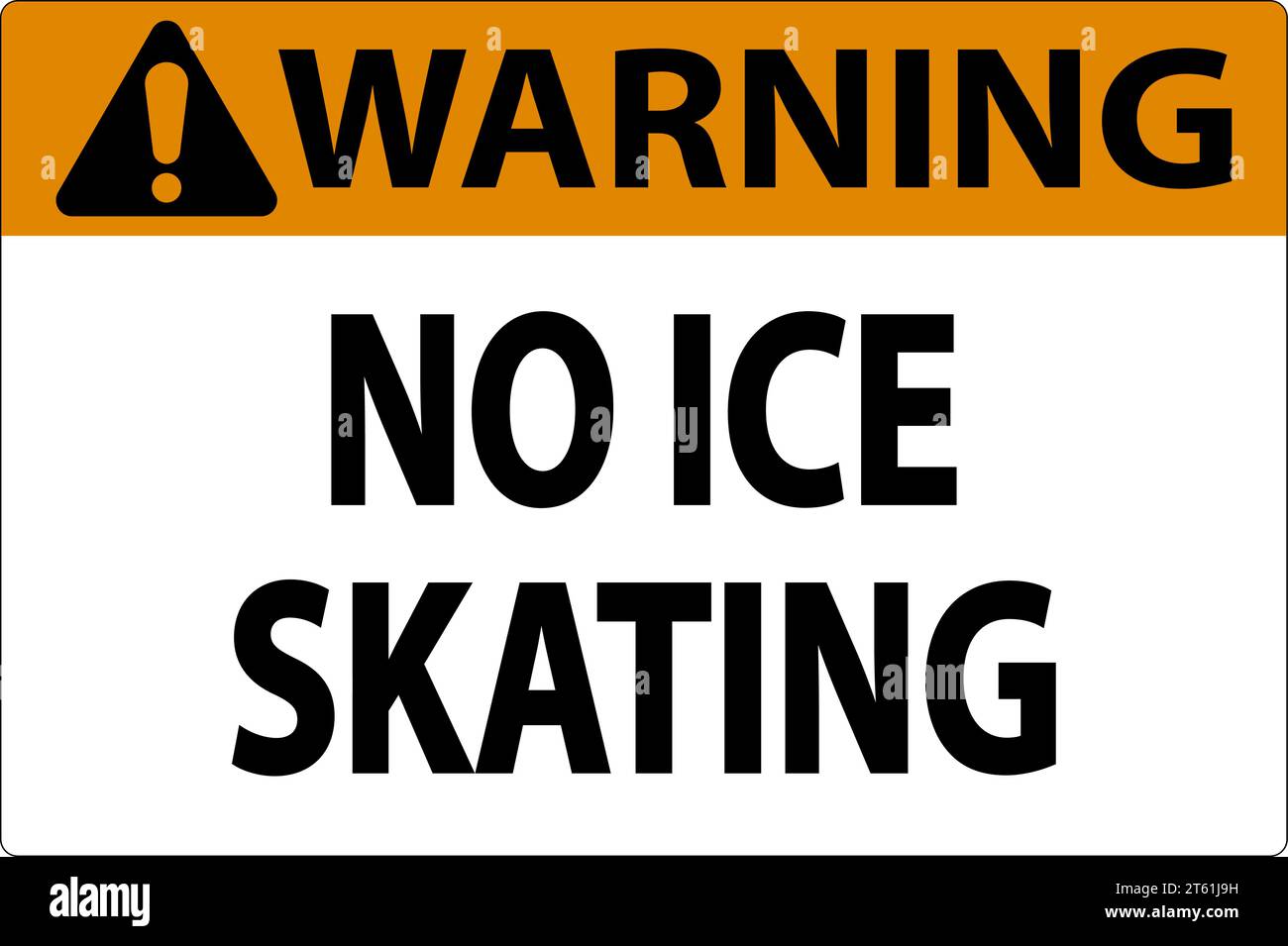 Warning Sign No Ice Skating Stock Vector Image & Art - Alamy