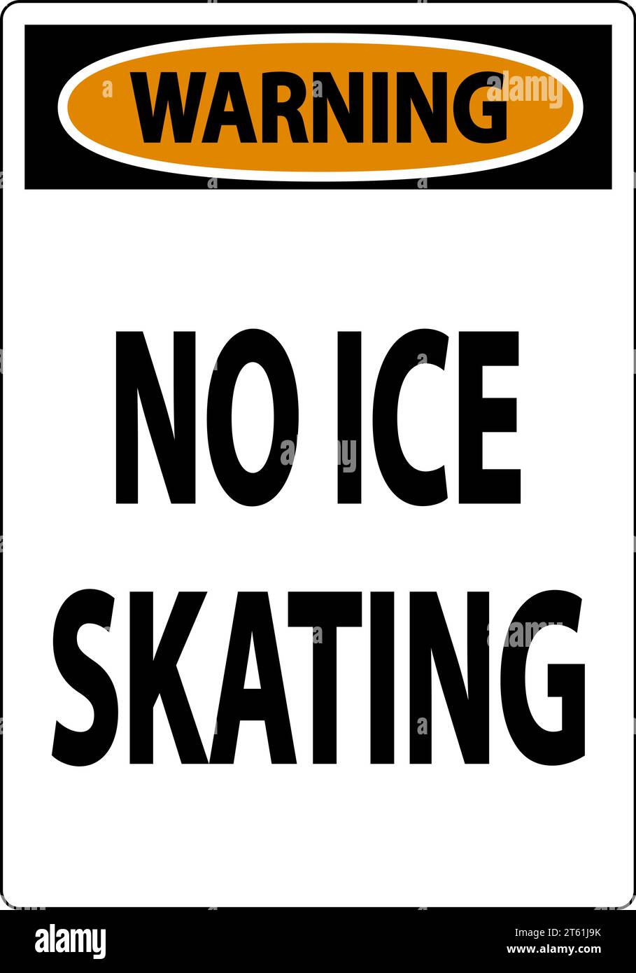 Warning Sign No Ice Skating Stock Vector Image & Art - Alamy