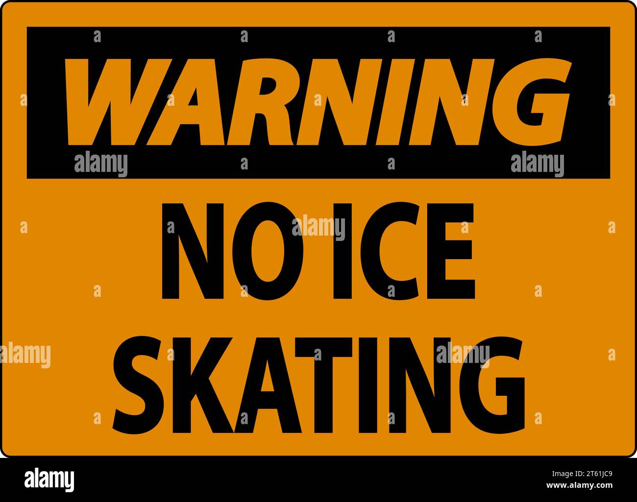 Warning Sign No Ice Skating Stock Vector Image And Art Alamy