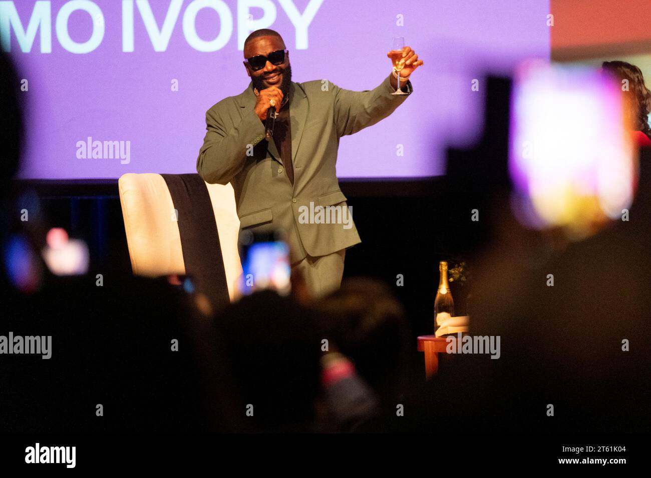 Rick Ross takes the stage during the final night of a Gerogia State ...