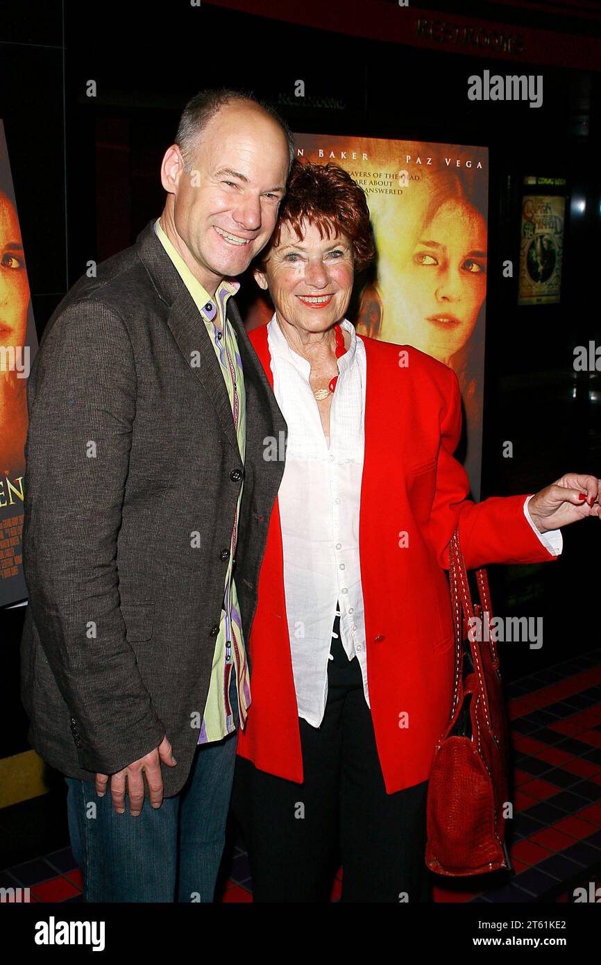 Marion Ross arrives with son Jim Meskimen at the Los Angeles Premiere ...