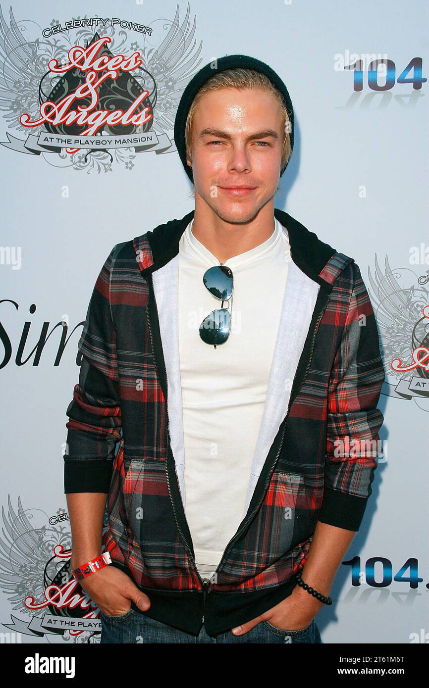 Derek Hough at the Aces and Angels Celebrity Poker at the Playboy ...