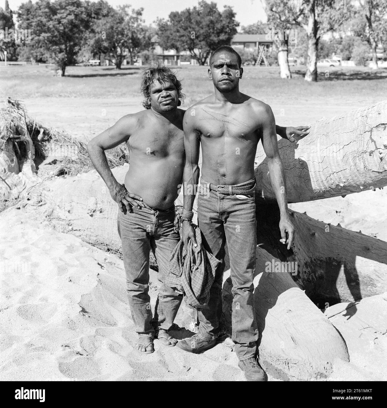 Aboriginal People in the Todd River, Alice Springs, Northern Territory ...