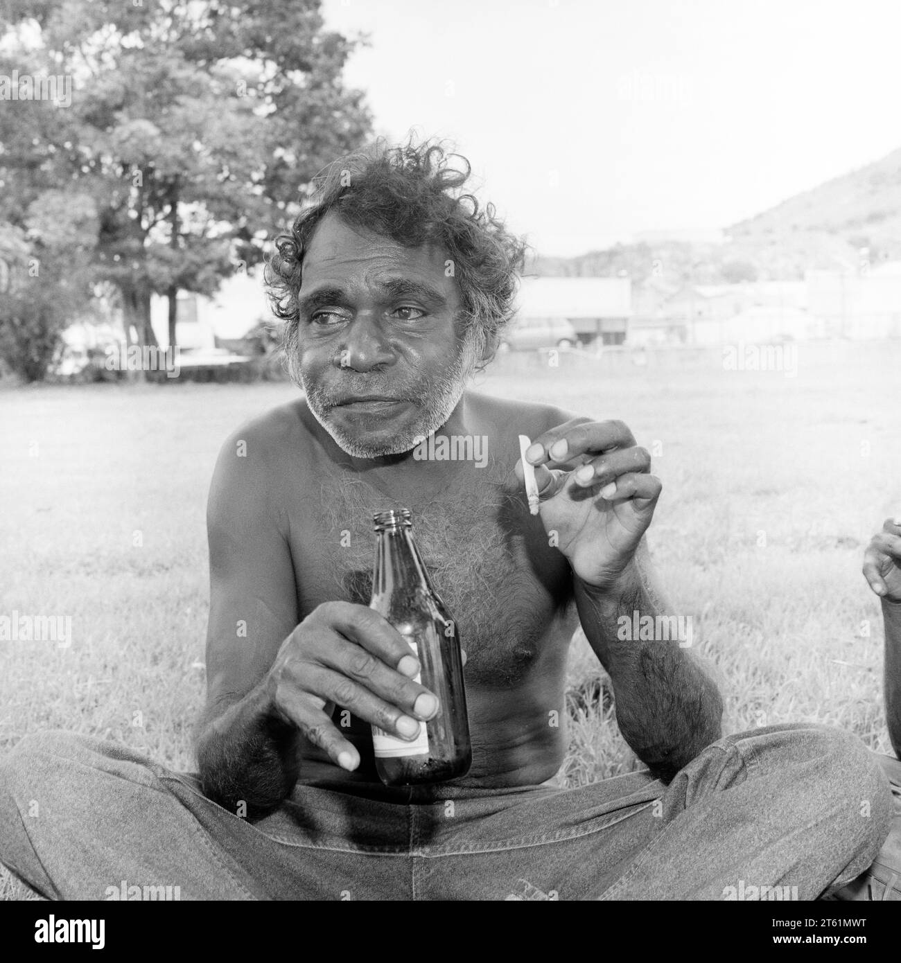 Aboriginal People in the Todd River, Alice Springs, Northern Territory ...