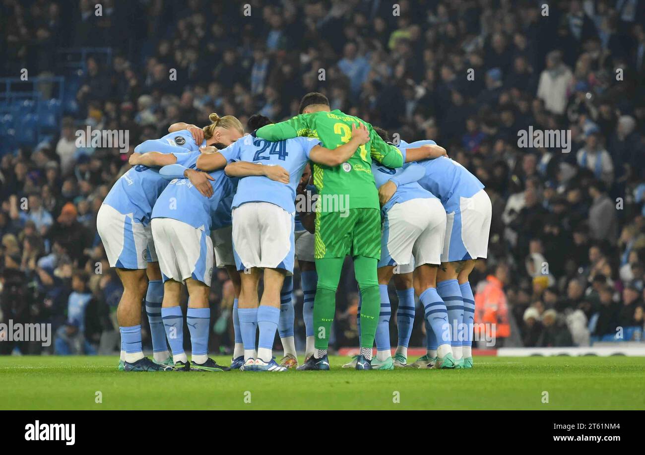 Manchester, UK. 07th Nov, 2023. Manchester City squad in action during ...