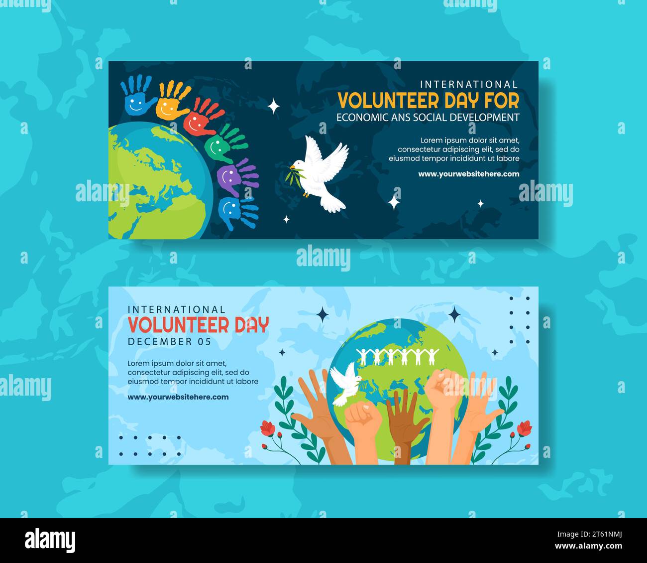 Volunteer Day for Economic and Social Development Horizontal Banner ...