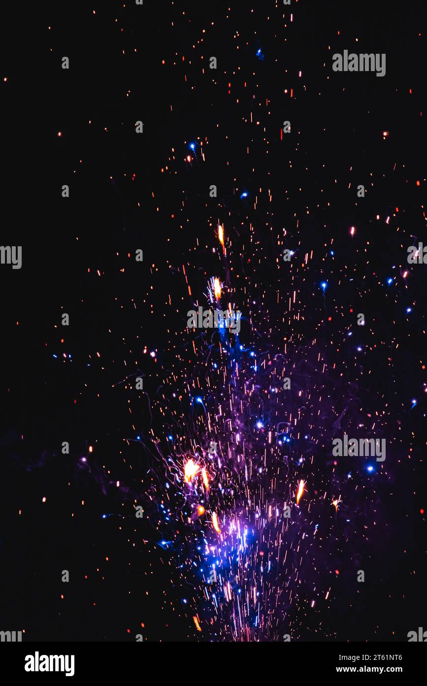 Fireworks Light Show Sparkles Stock Photo - Alamy
