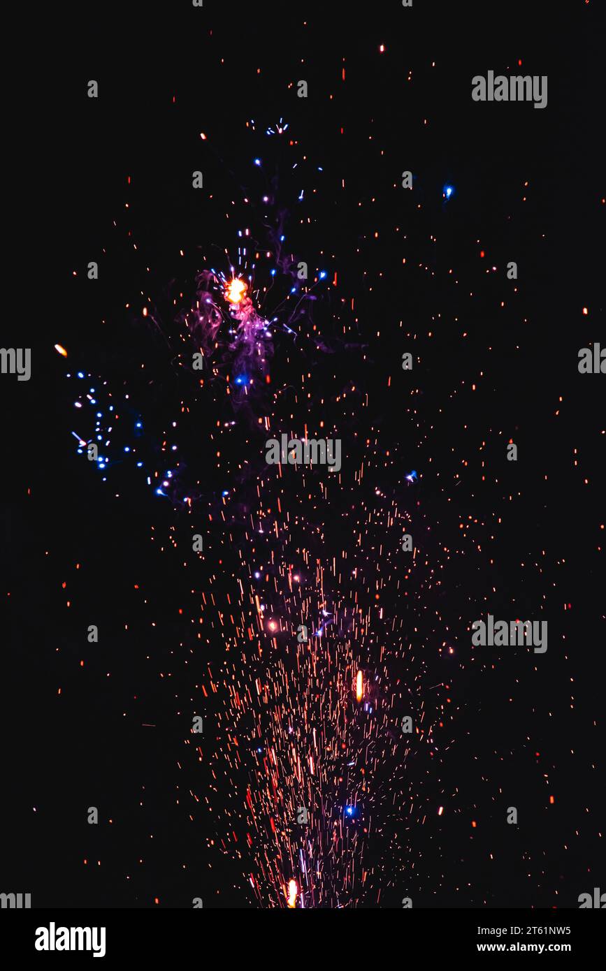 Fireworks Light Show Sparkles Stock Photo - Alamy