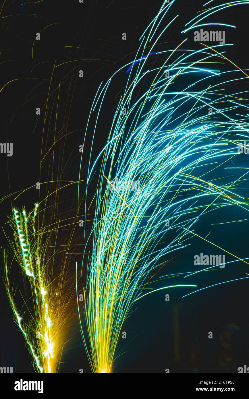 Fireworks Light Show Sparkles Stock Photo - Alamy