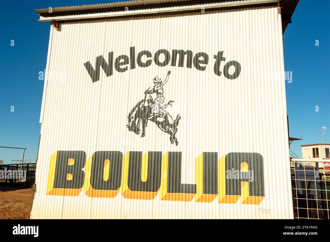 Welcome to Boulia sign, Queensland, QLD, Australia Stock Photo - Alamy