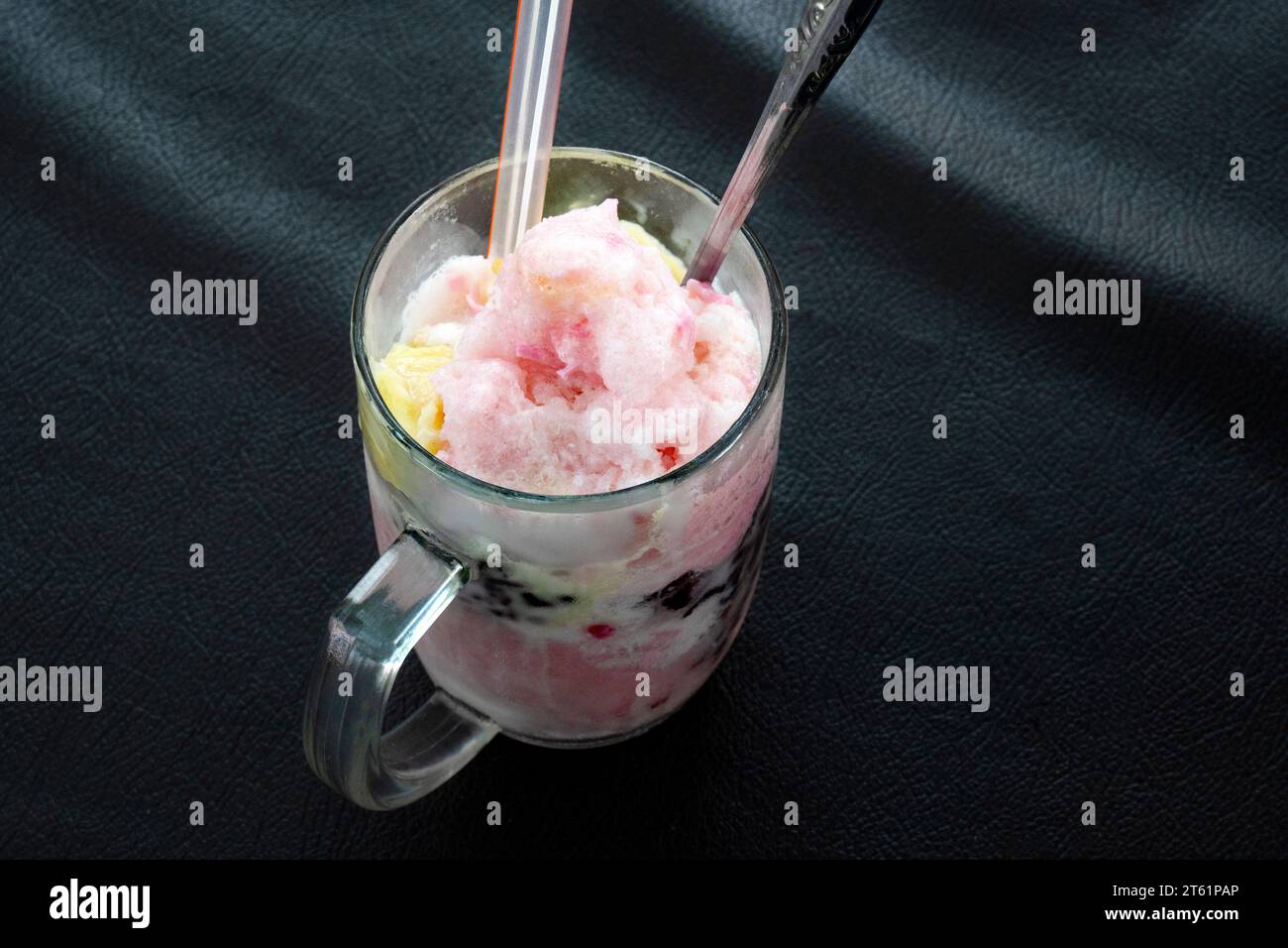 Es doger. Traditional fruit ice from Indonesia with grated coconut ...
